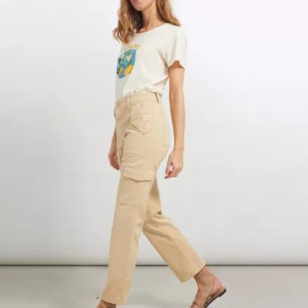 cargo trouser phyllis - light sand | nuvel studio - Køb online!